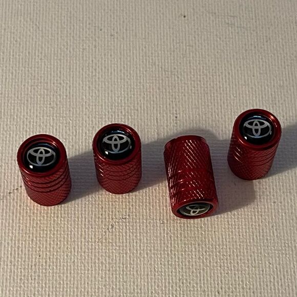 Other | Toyota Logo Valve Stem Caps In Redset Of 4 Nwt | Poshmark